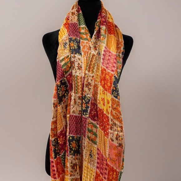 Dupattas & Stoles | Colorful Patchwork Scarf | Poshmark